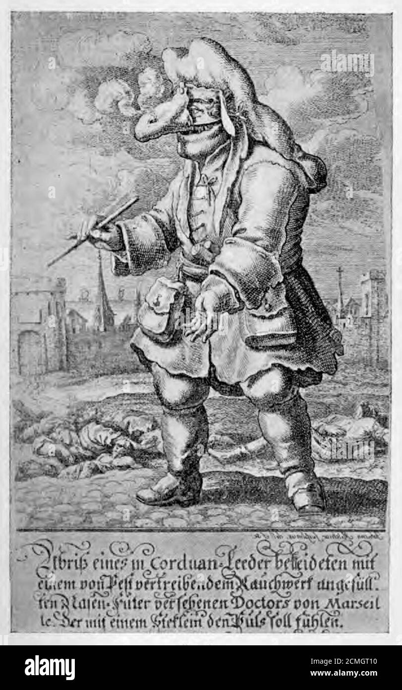 Le Docteur De La Peste Banque d'images noir et blanc - Alamy