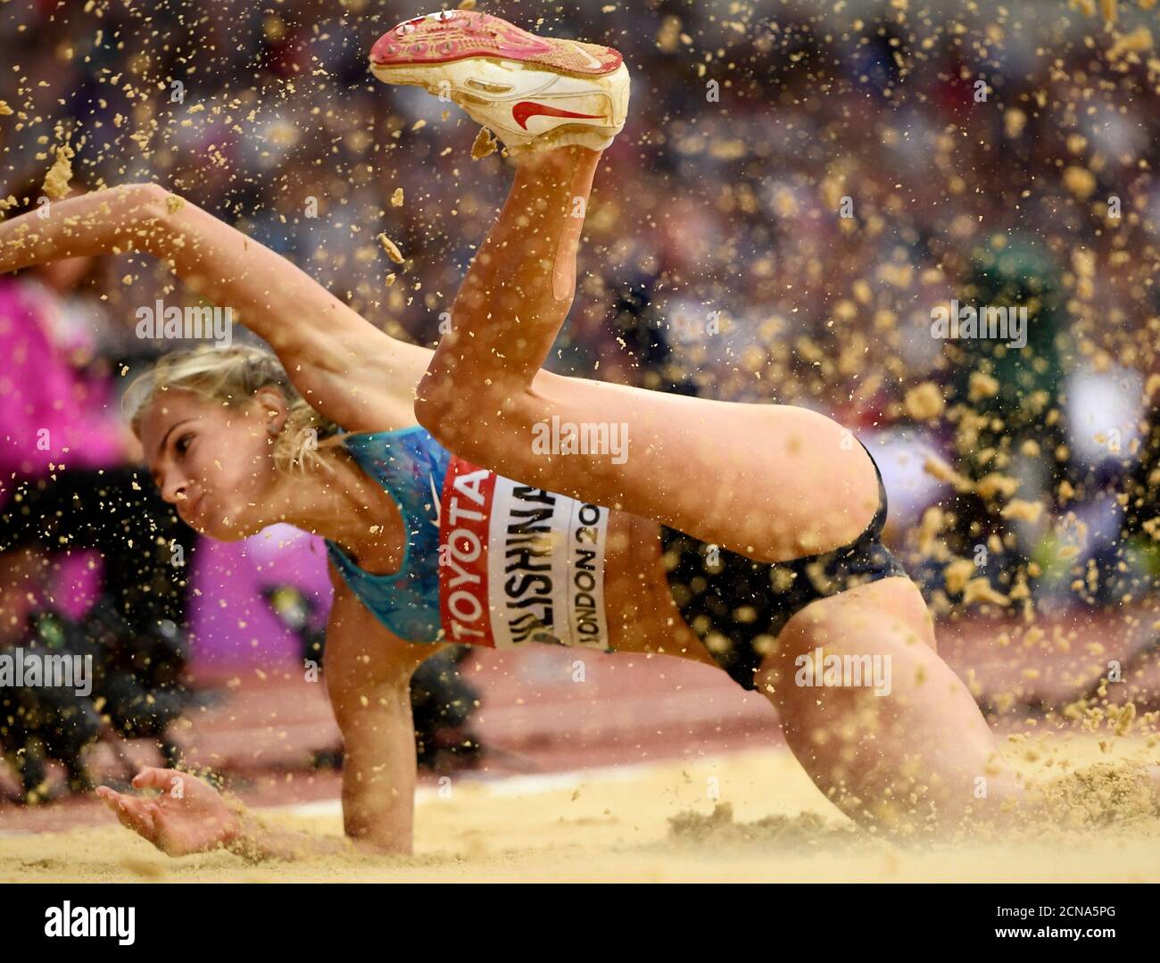 Darya klishina saut en longueur Banque de photographies et d’images à ...