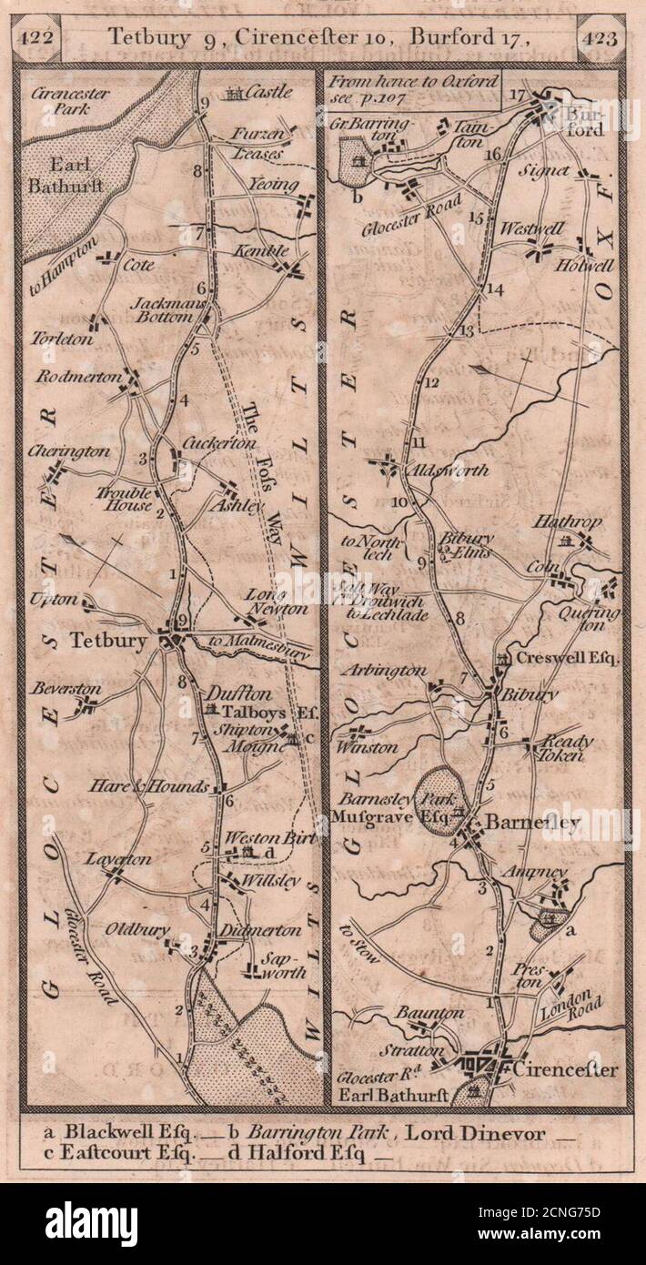 Map of cirencester Banque de photographies et d’images à haute ...