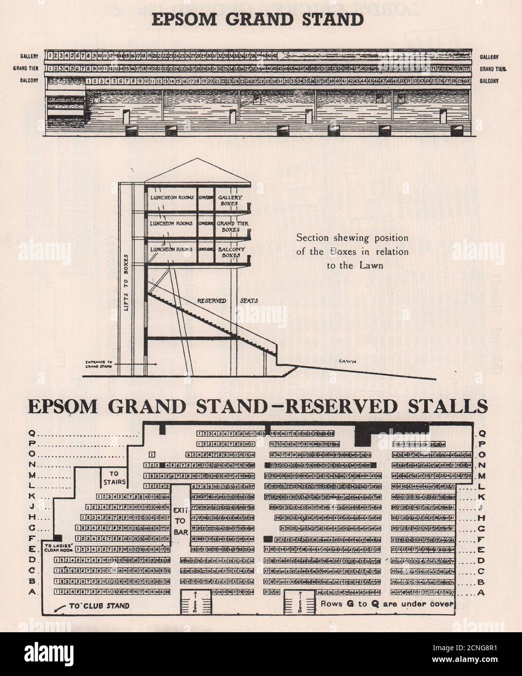 Epsom grandstand Banque de photographies et d’images à haute résolution ...
