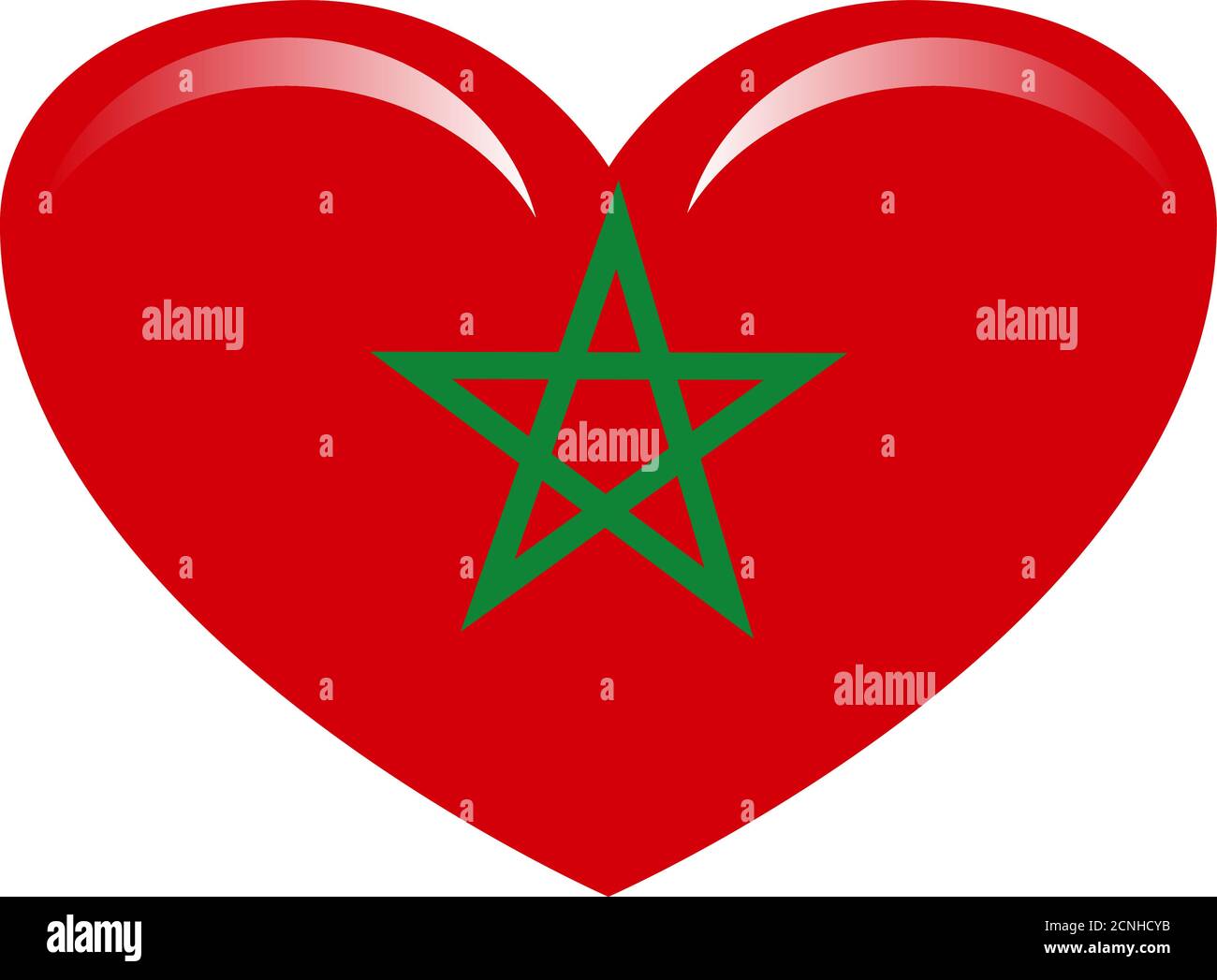 Pavillon simple du Maroc. Drapeau marocain. Bonne taille, de ...