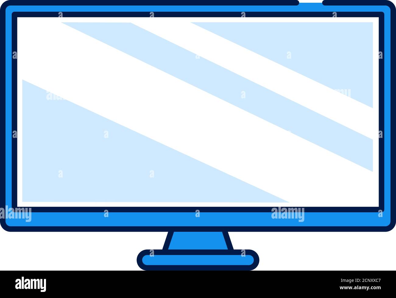 Icône de ligne de couleur de l'écran du téléviseur. Appareil ...