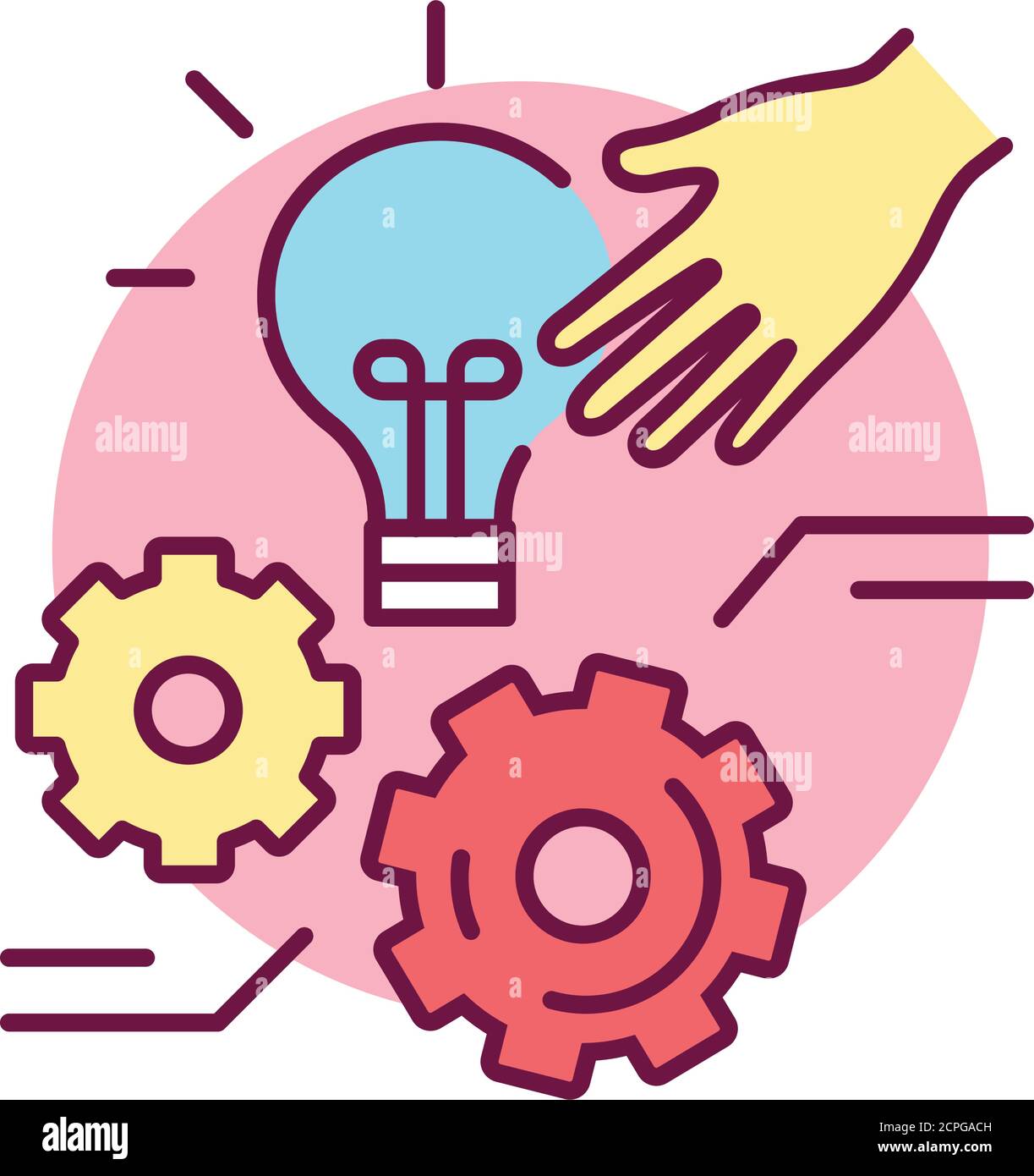 Identifier les solutions possibles icône de ligne de couleur. Résoudre ...