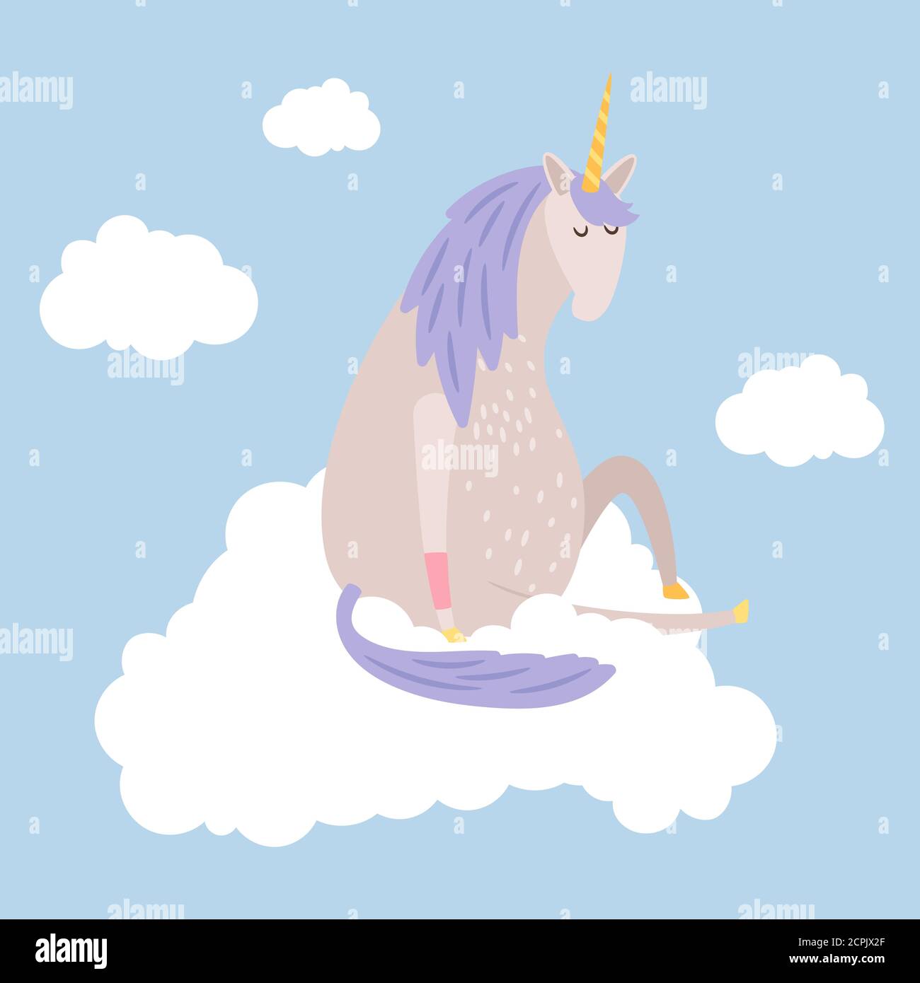 Le dessin animé qui rêvait unicorn apparaît sur l'illustration du ...