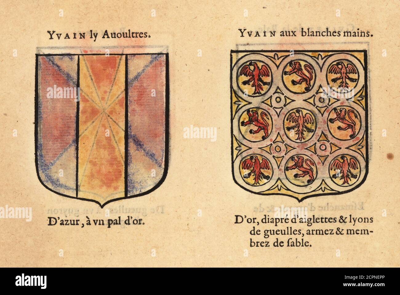 Armoiries imaginaires des chevaliers de la Table ronde du roi Arthur ...