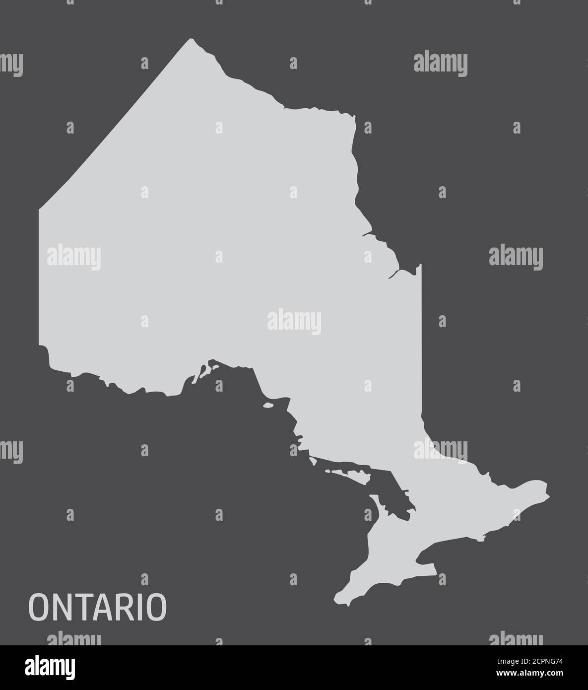 Ontario province map Banque d'images vectorielles - Alamy