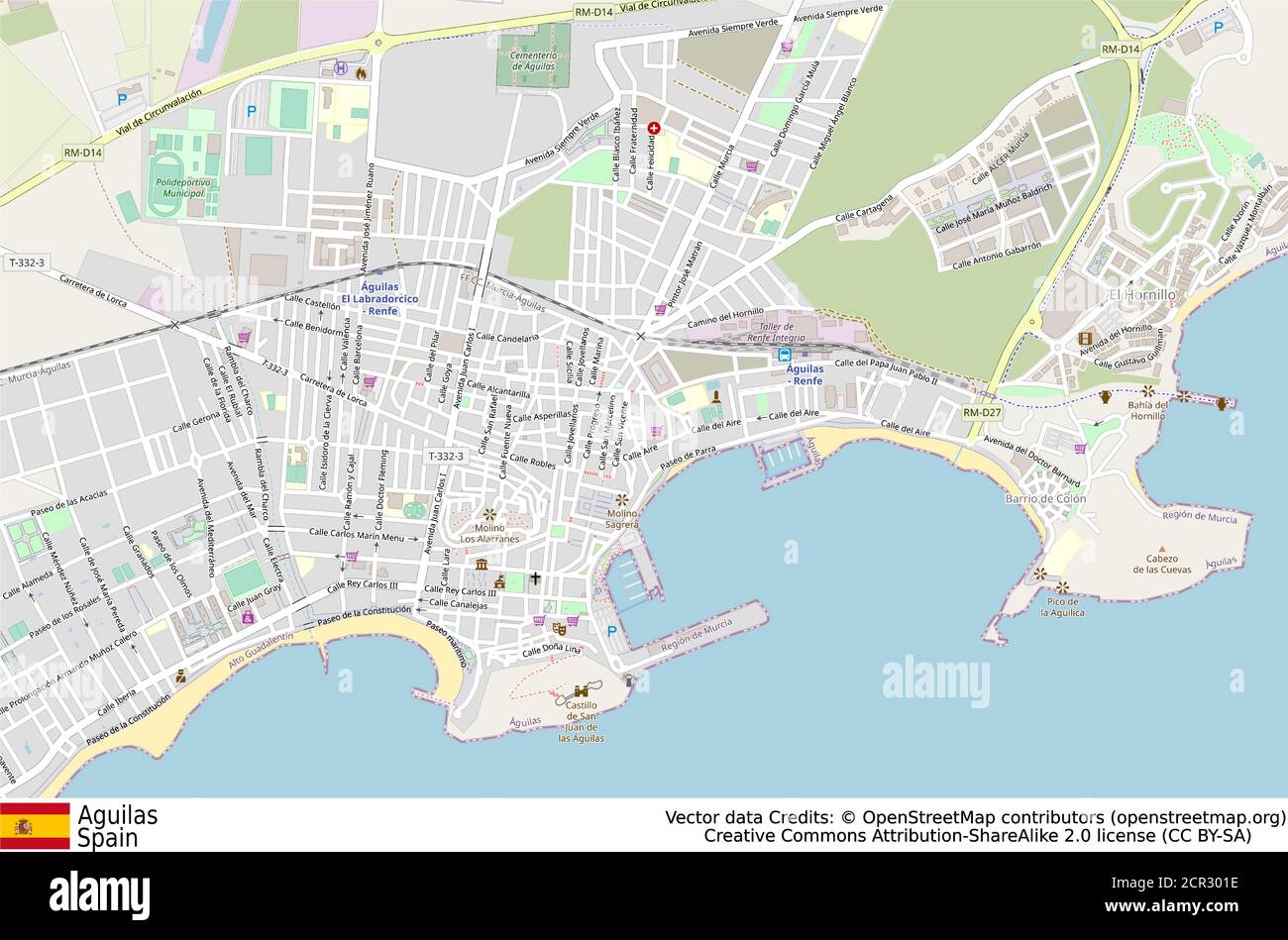 Aguilas spain city map Banque de photographies et d’images à haute ...