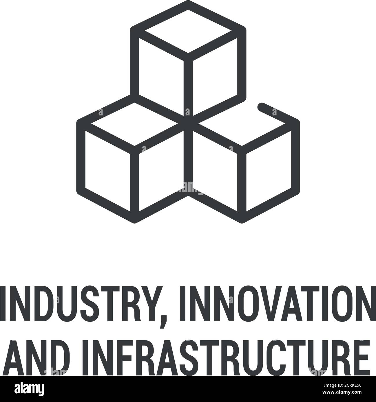 Industrie, innovation et infrastructure icône noire. Responsabilité ...