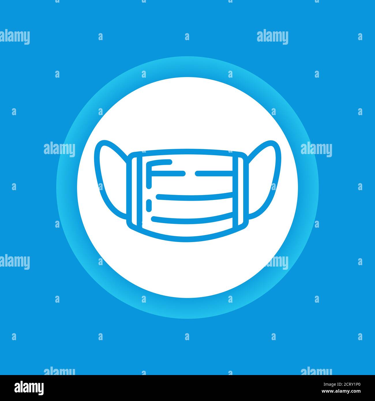 Bouton de couleur du masque respiratoire médical respiratoire. Icône ...