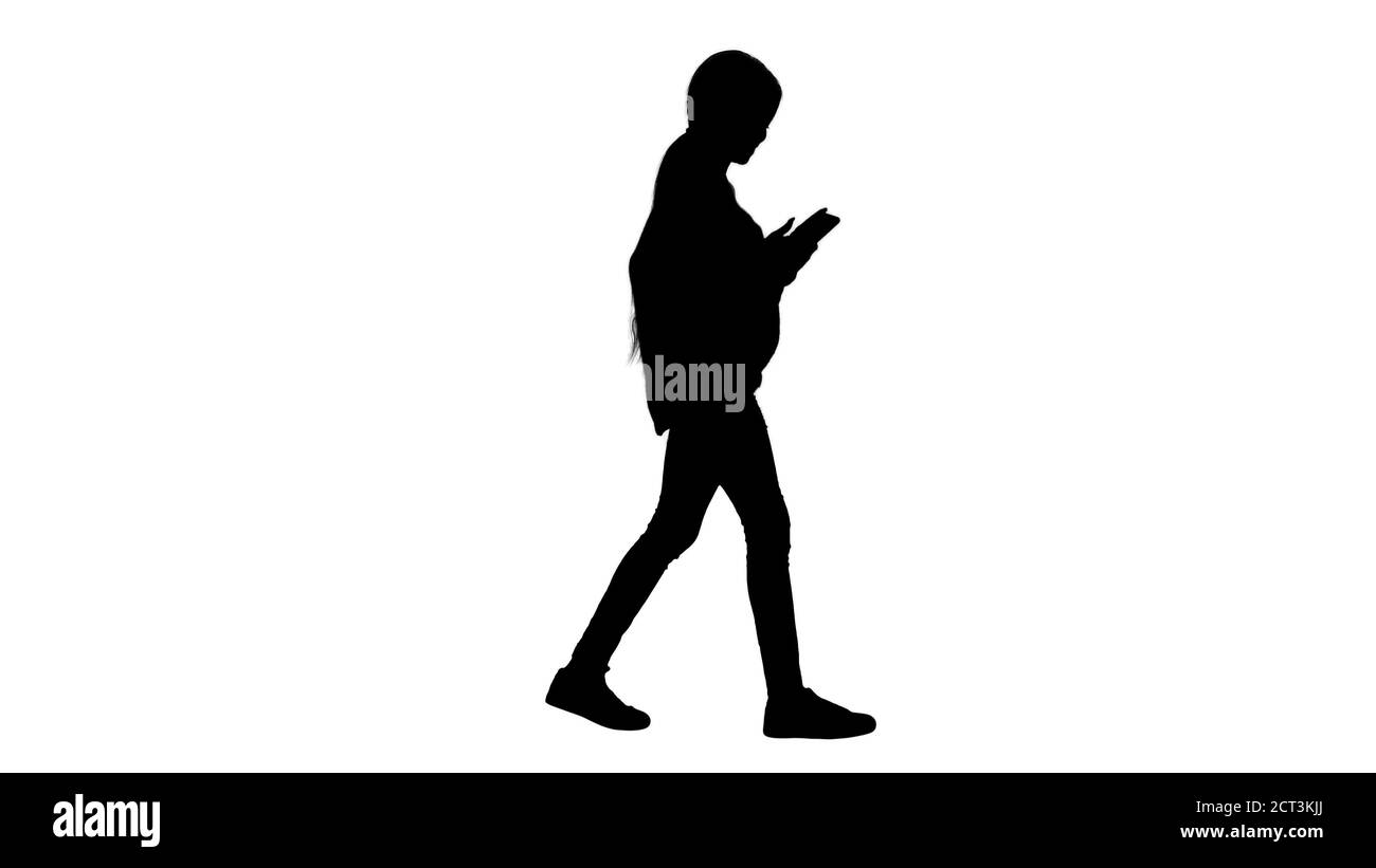 Taper un message texte Banque d'images noir et blanc - Alamy