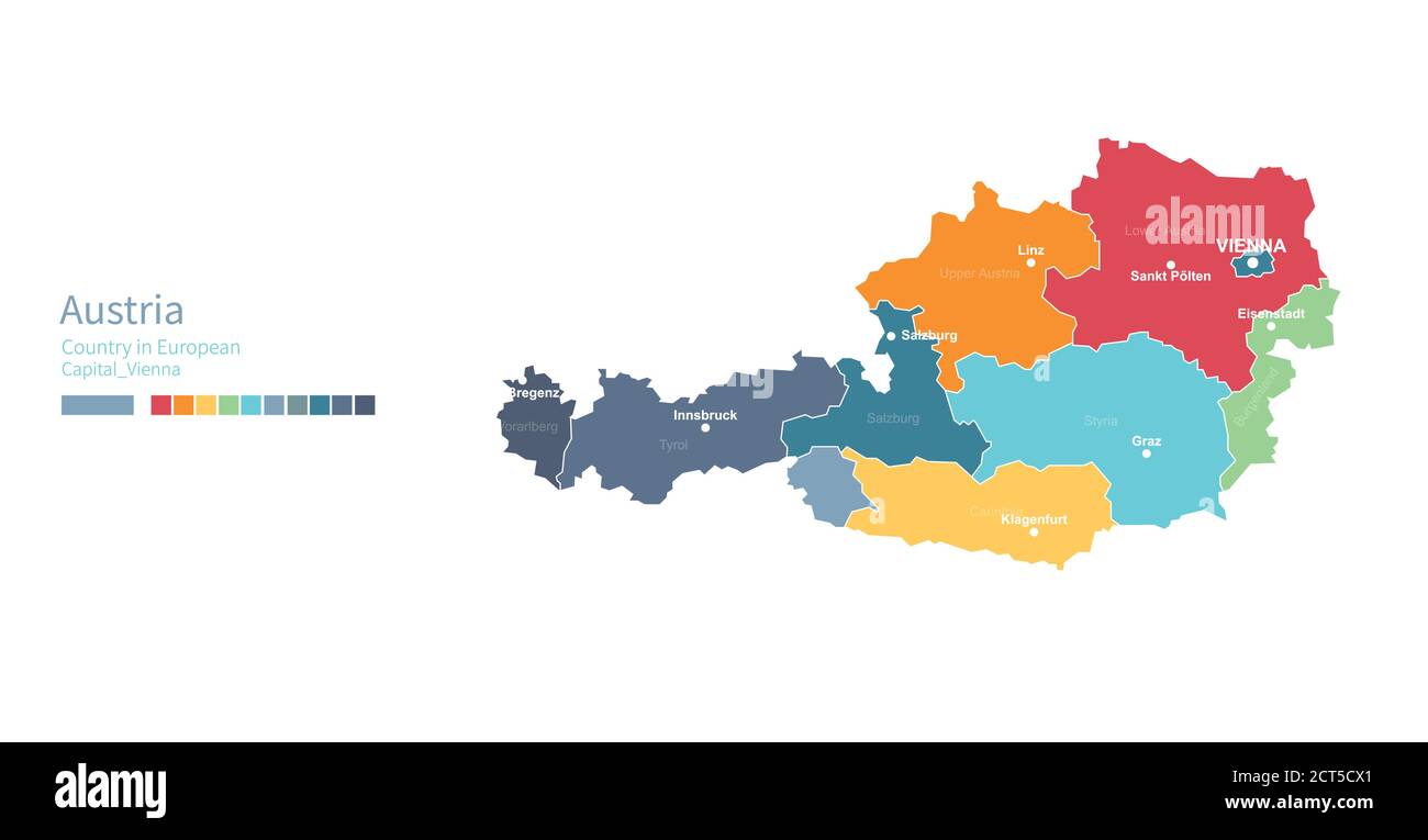 Austria map Banque de photographies et d’images à haute résolution - Alamy
