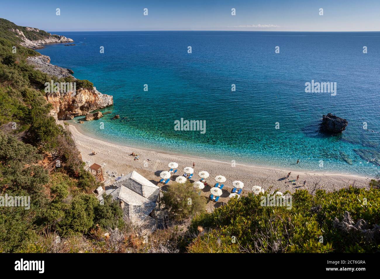 Plages de Grèce, plage de Mylopotamos d'en haut, Pélion, quartier de ...