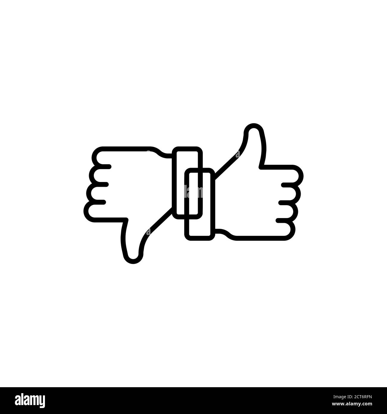 Comme et contrairement à un symbole différent. oui ou non symbole ...