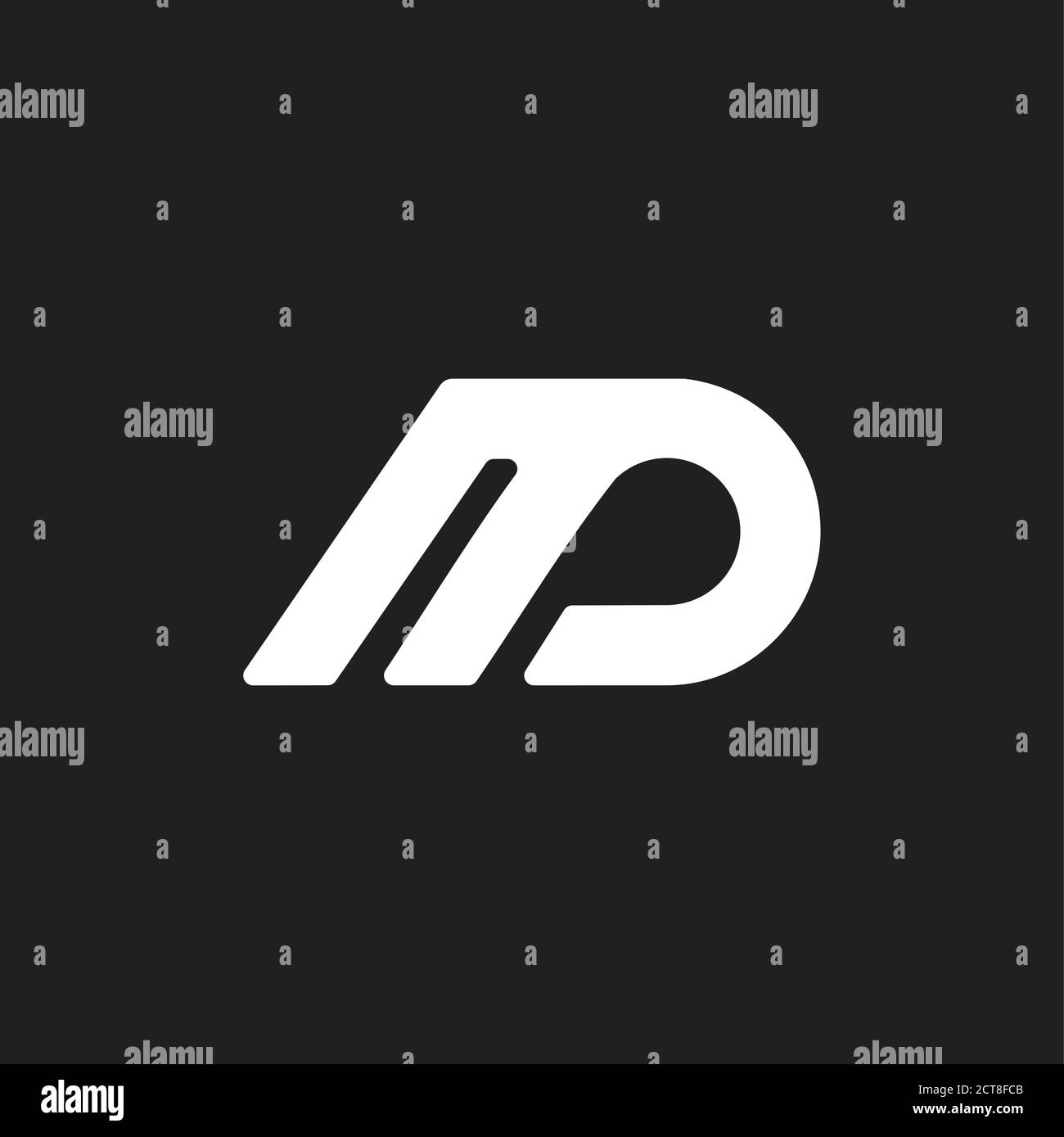 lettre md simple géométrique ligne symbole logo vecteur Image ...