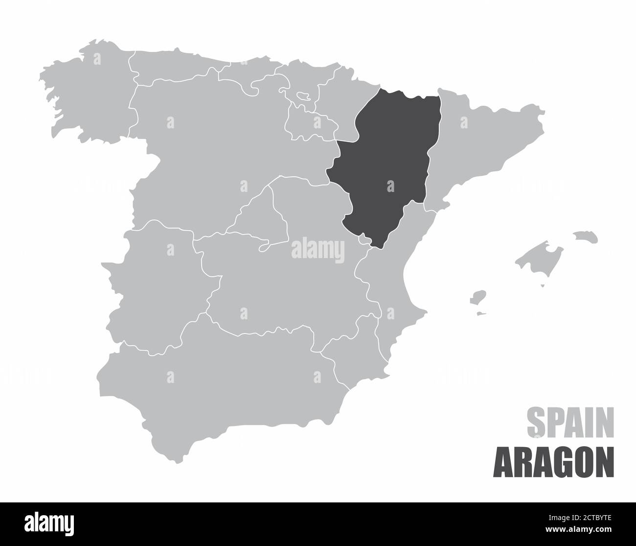 Aragon map Banque de photographies et d’images à haute résolution - Alamy