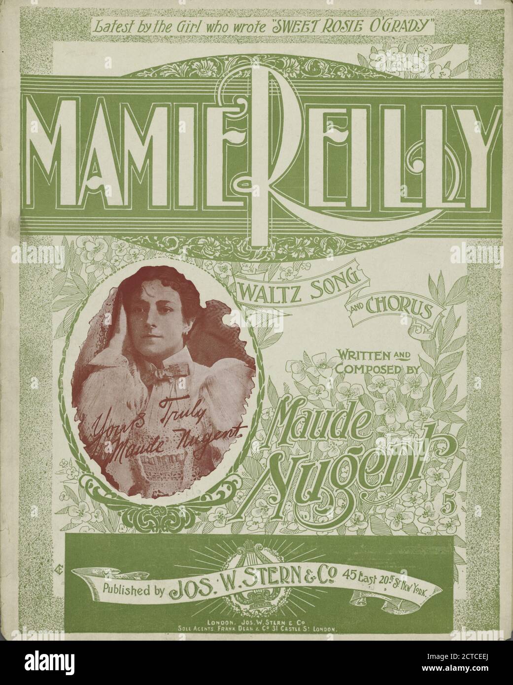 Mamie Reilly, musique notated, partitions, 1897, Gilson, Lottie, Nugent ...
