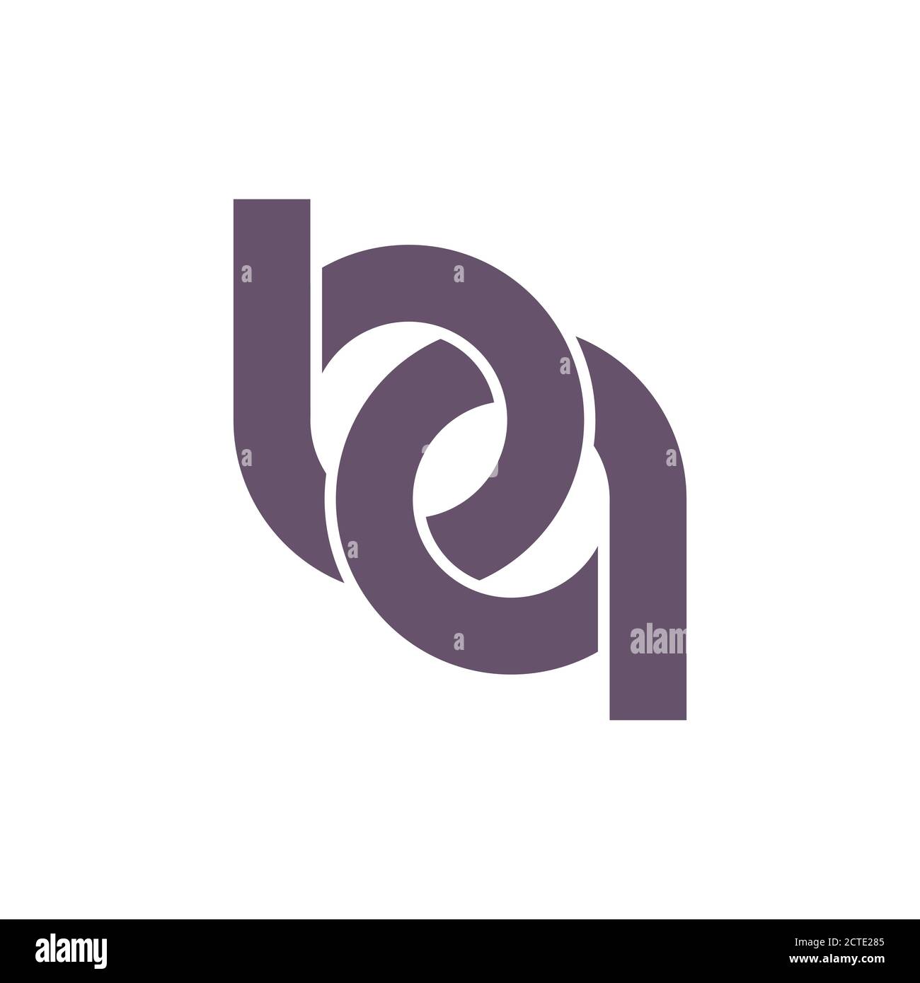 Lettre ba logo mixte vector Image Vectorielle Stock - Alamy