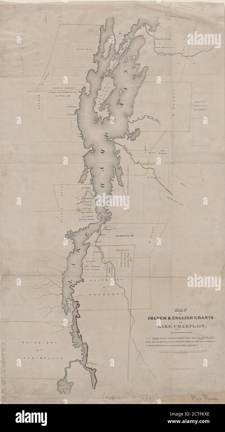 Carte du lac champlain Banque de photographies et d’images à haute ...