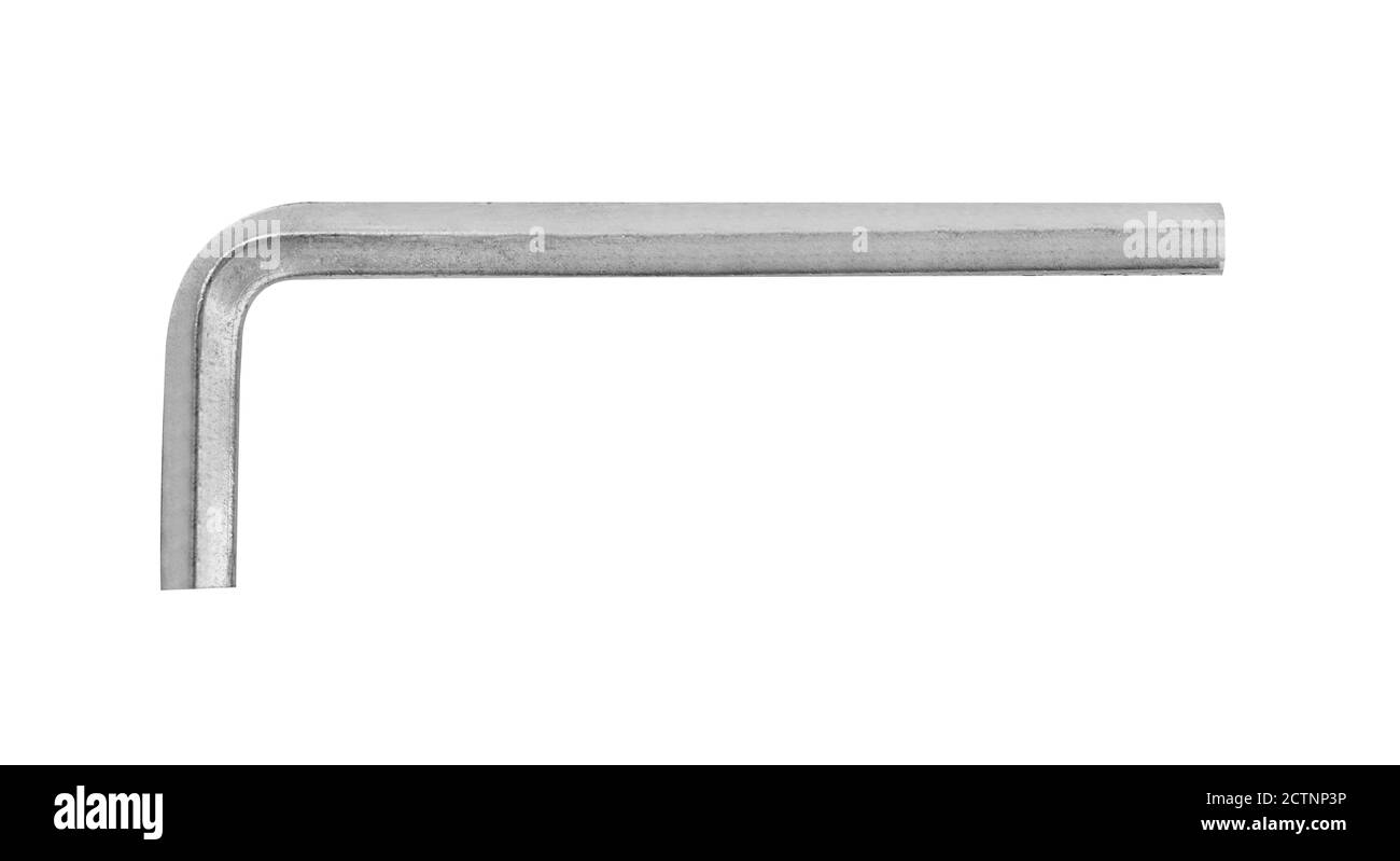 Clé hexagonale sur fond blanc Photo Stock - Alamy