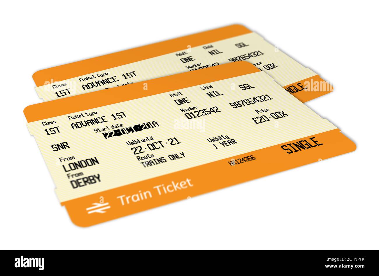 Billet de train Banque d'images détourées - Alamy