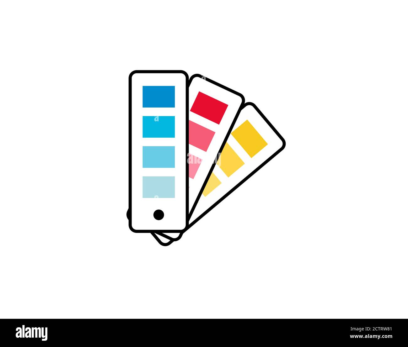 Palette de couleurs icône plate sur fond blanc dans l'illustration ...