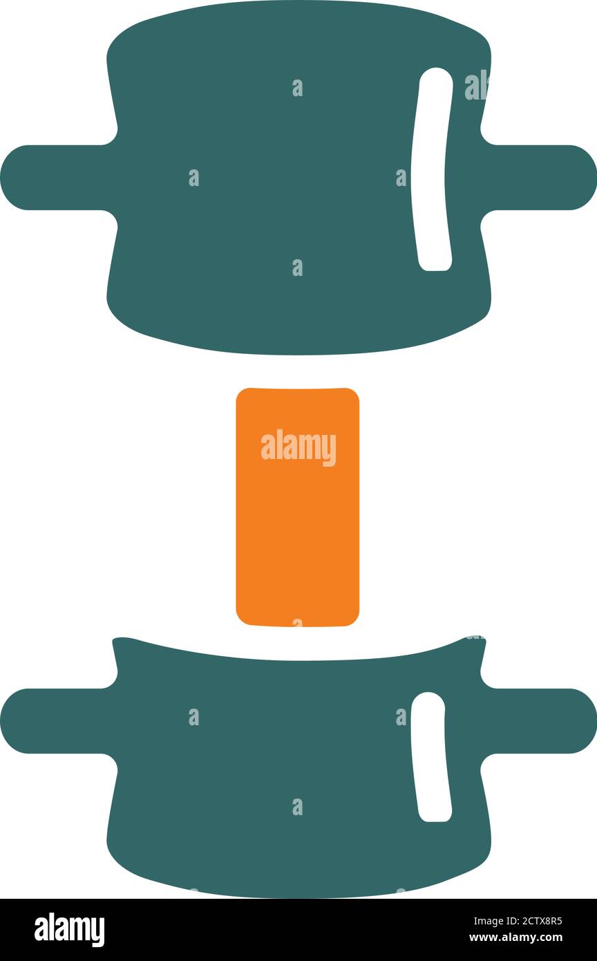 Fracture de compression de l'icône colorée de la colonne vertébrale ...