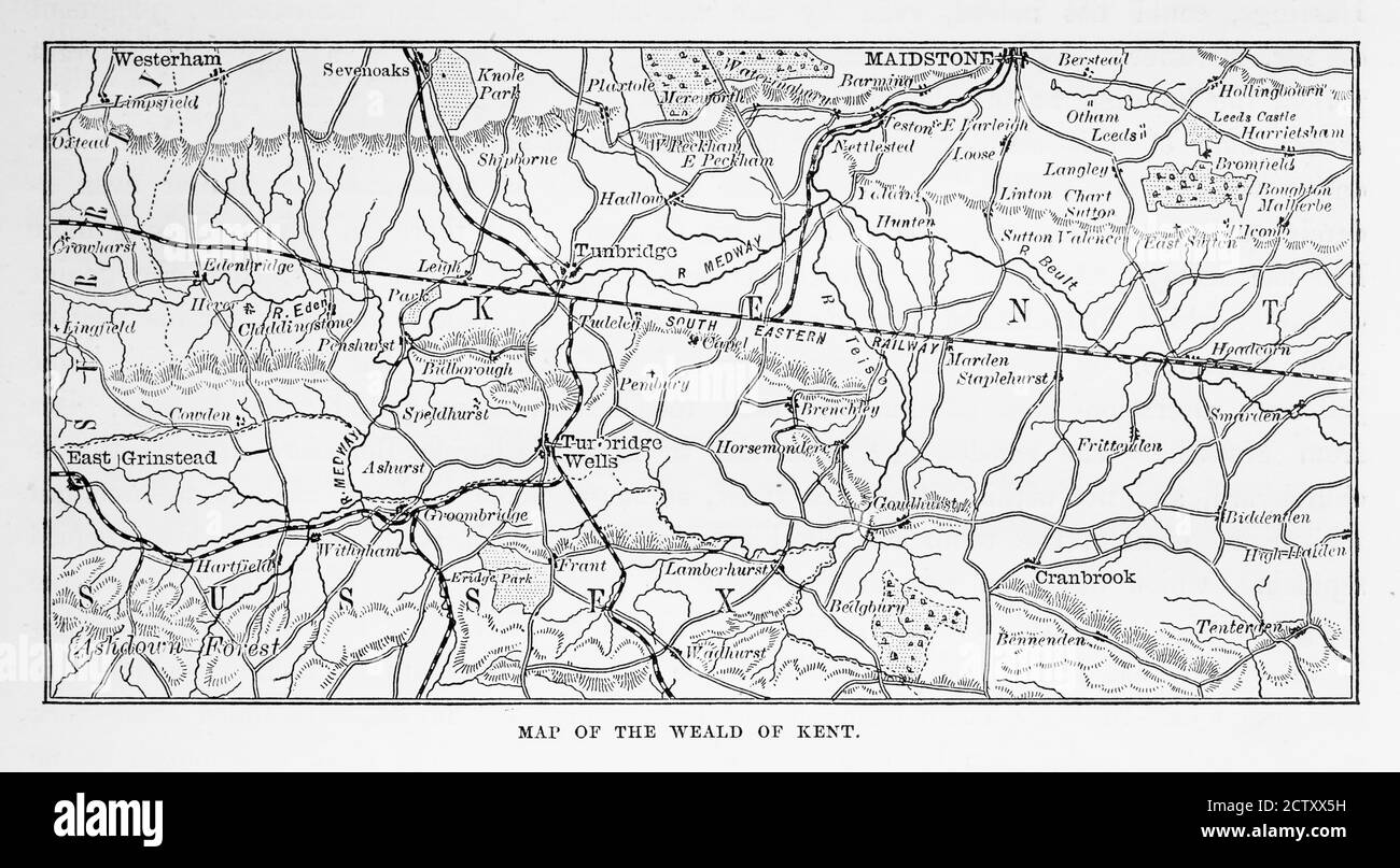Map of kent Banque de photographies et d’images à haute résolution - Alamy