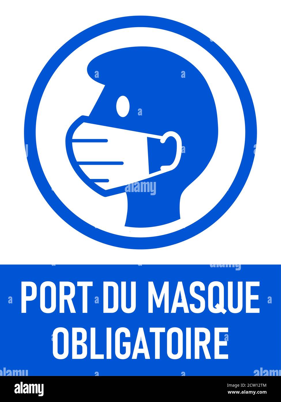 Port du masque obligatoire (masques de visage requis en français ...