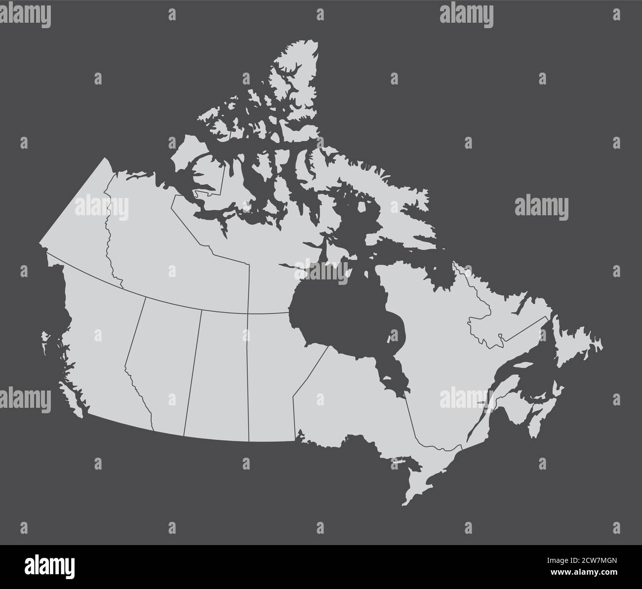 Carte politique de l'ontario Banque d'images vectorielles - Alamy