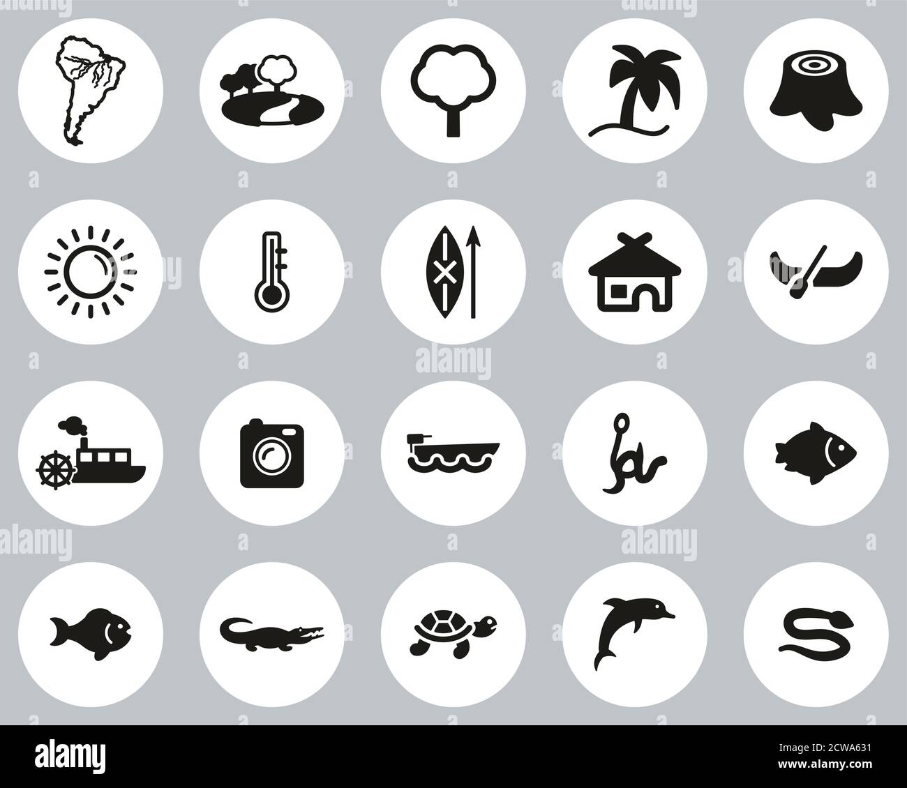 Amazon rainforest map Banque d'images vectorielles - Alamy