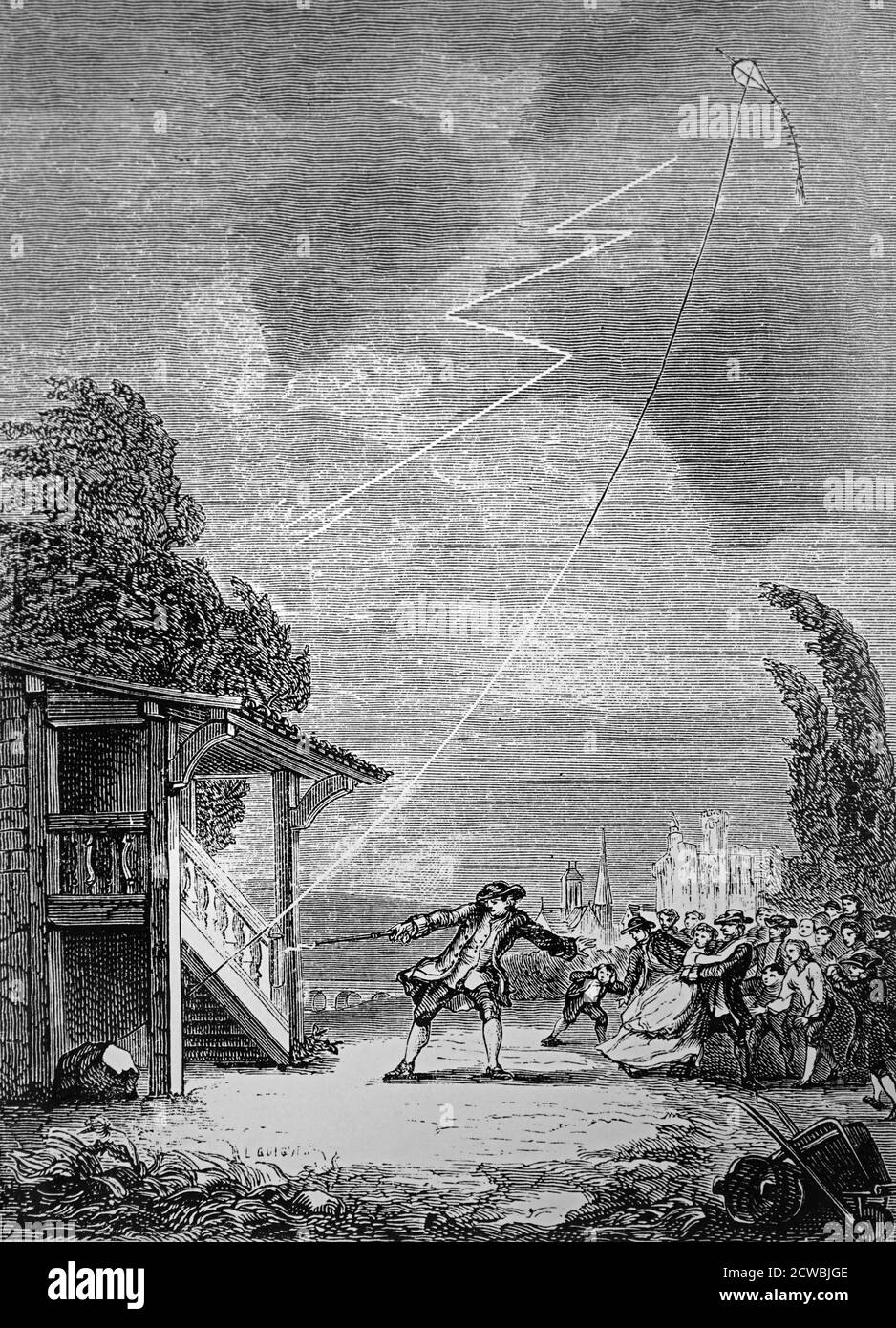 Benjamin franklins kite experiment Banque de photographies et d’images ...