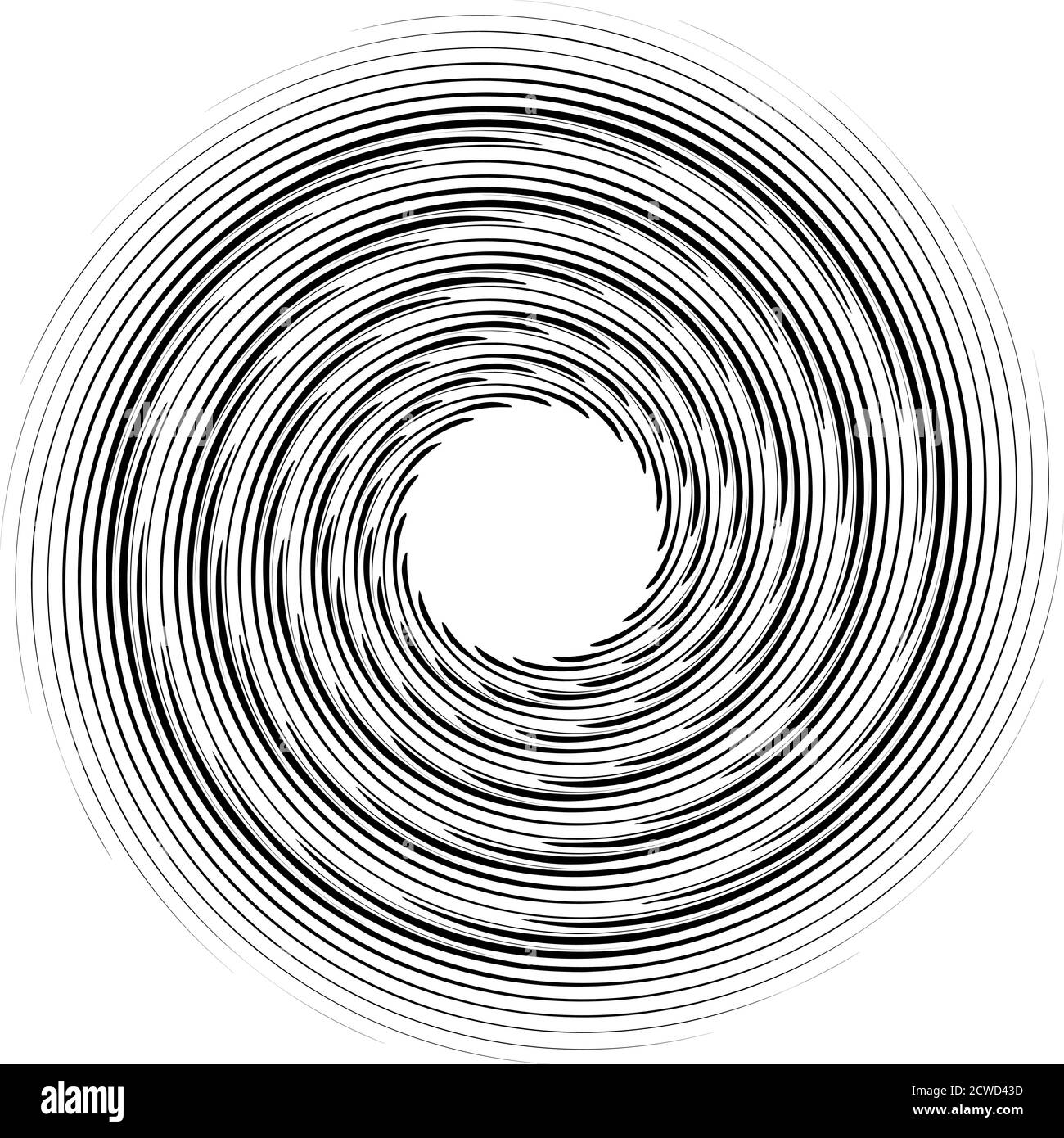 Illustration spirale, tourbillon radial de torsion, vecteur circulaire ...