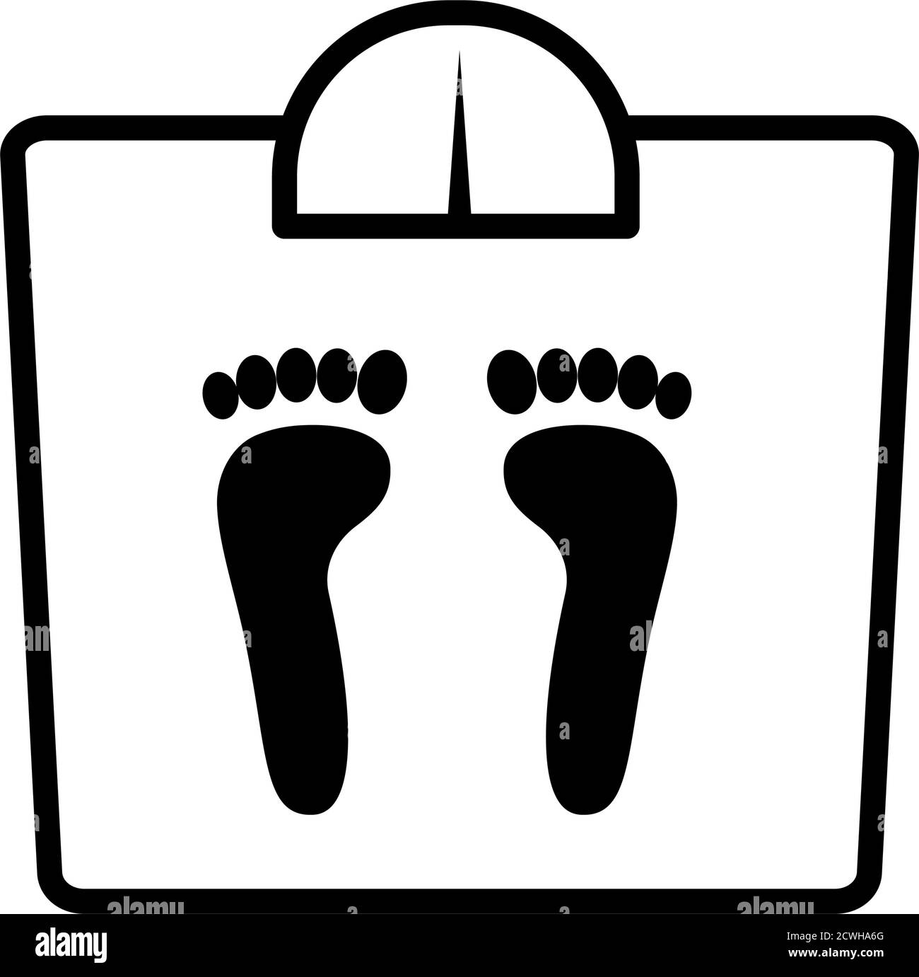 Pèse-personne, icône de ligne. Logo et pictogramme modernes de l ...