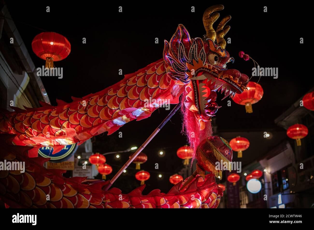 Lanternes de dragon chinois Banque de photographies et d’images à haute ...
