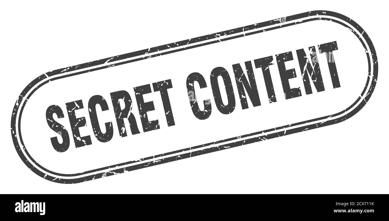 Contenu secret Banque d'images noir et blanc - Alamy