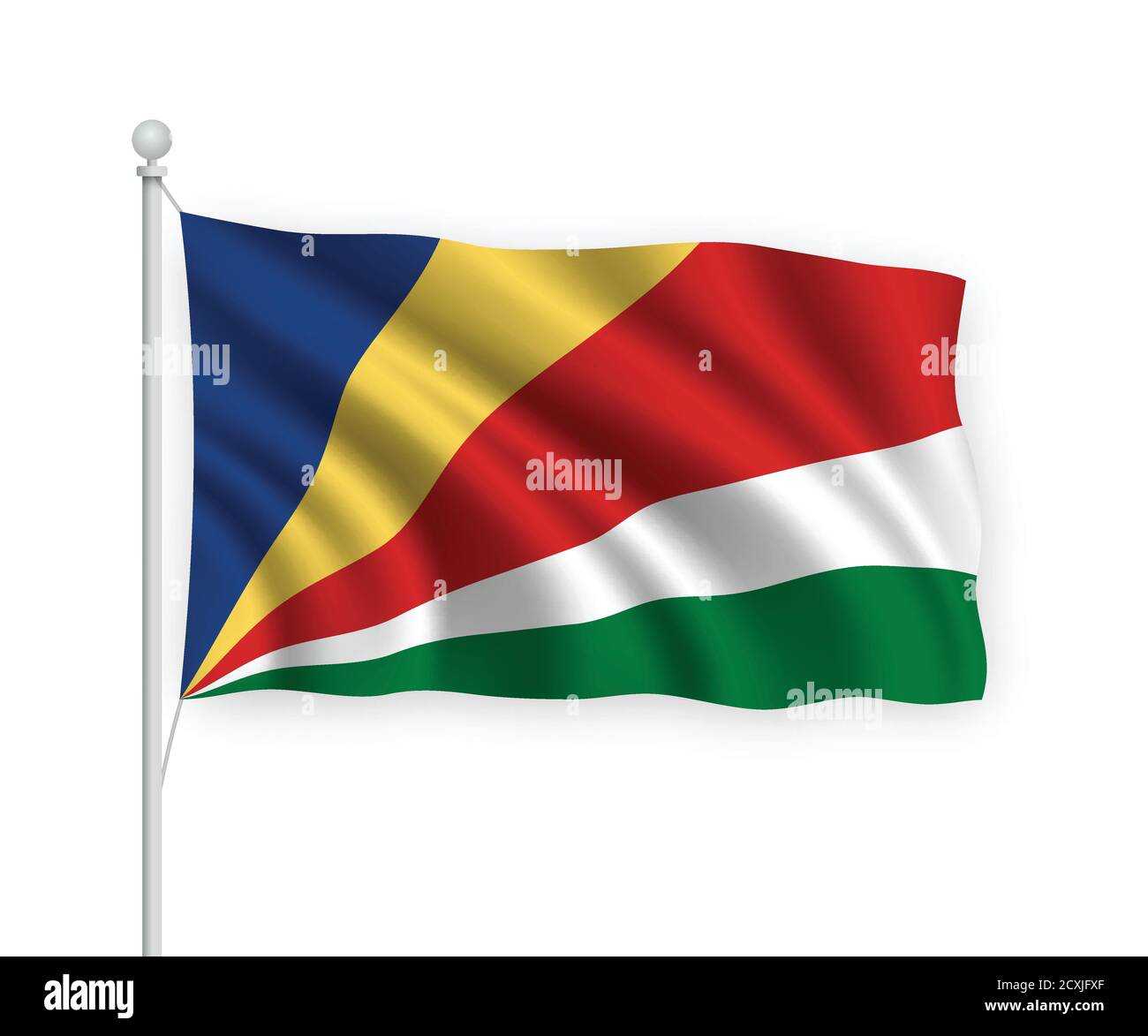 Drapeau de seychelles Banque d'images vectorielles - Alamy