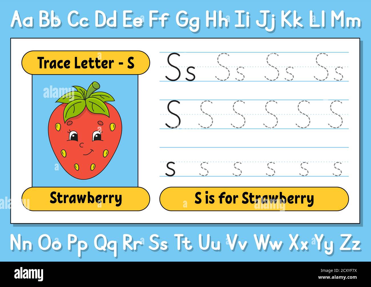 Lettres de trace. Pratique de l'écriture. Feuille de suivi pour enfants ...