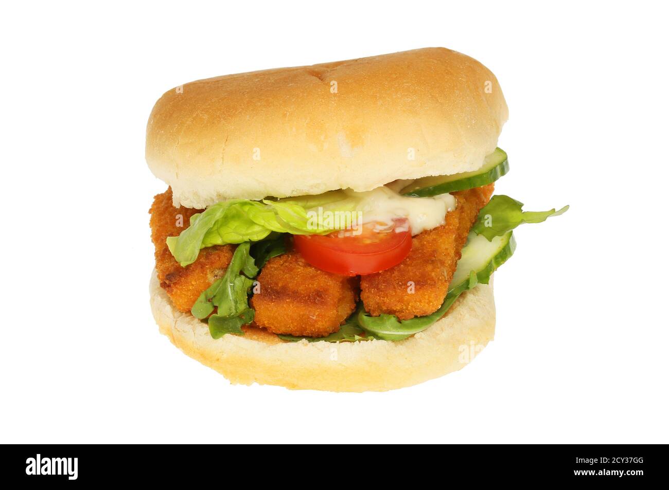 Sandwich aux doigts de poisson rouleau de doigts de poisson Banque de ...