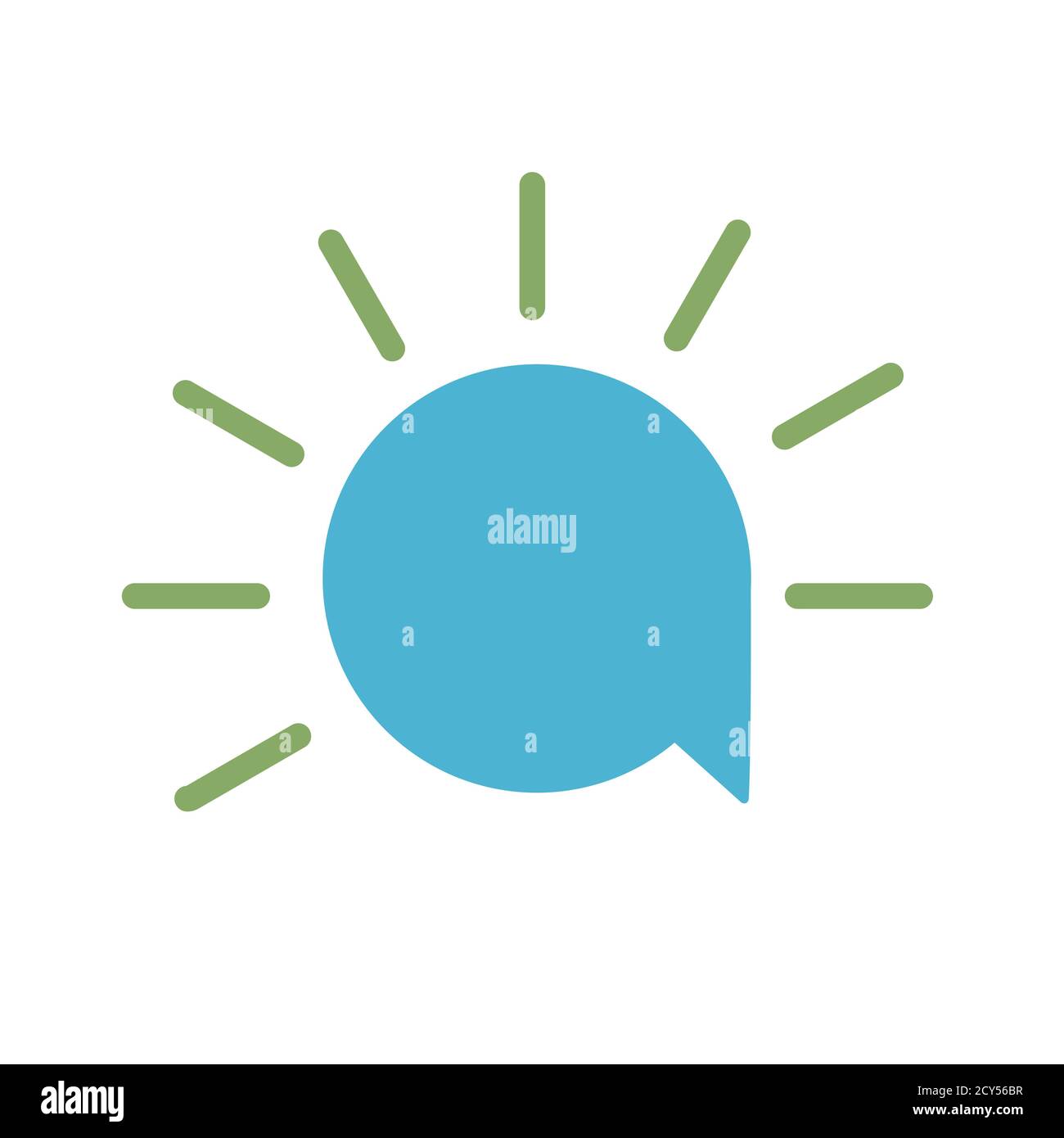 Icône de bulle de discussion forte. Symbole publicitaire. Illustration ...