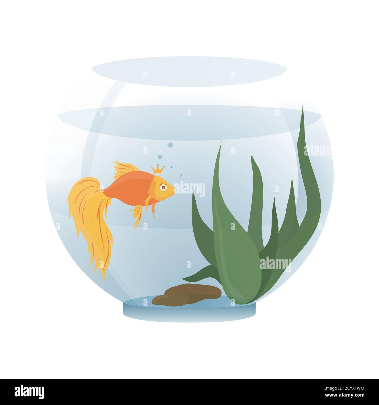 Poisson rouge de dessin animé Banque d'images vectorielles - Alamy