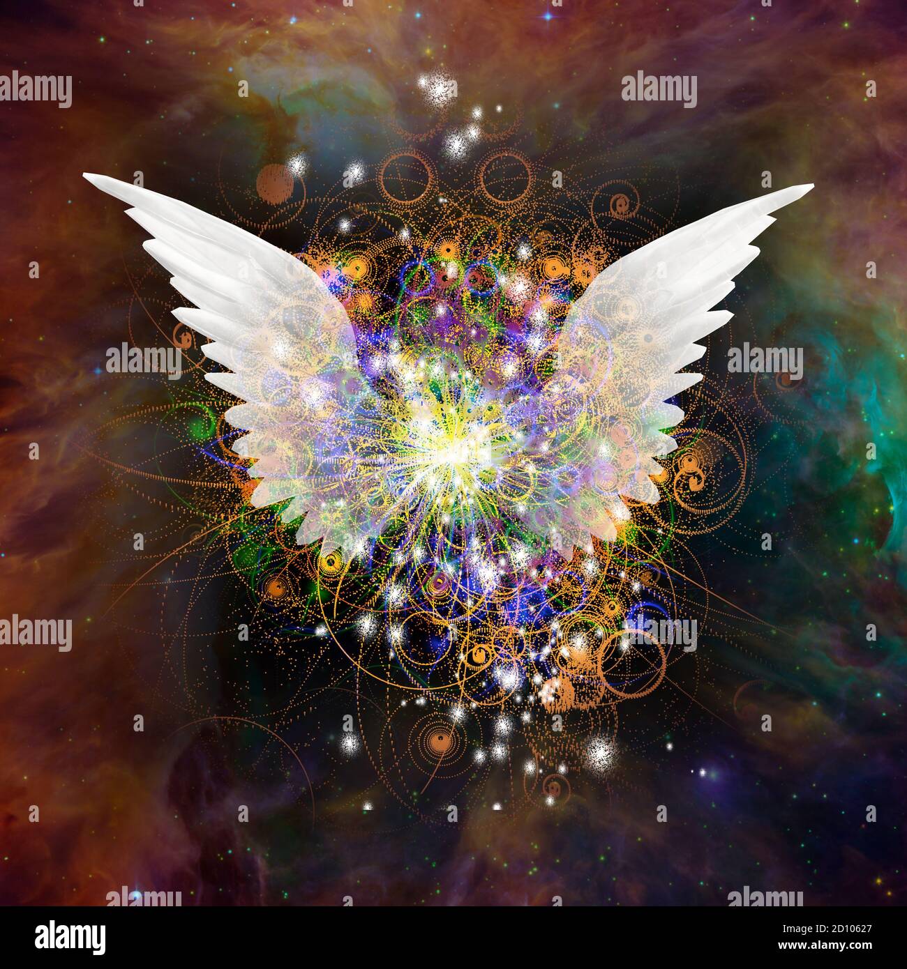 Spiritual angel in cosmic space Banque de photographies et d’images à ...