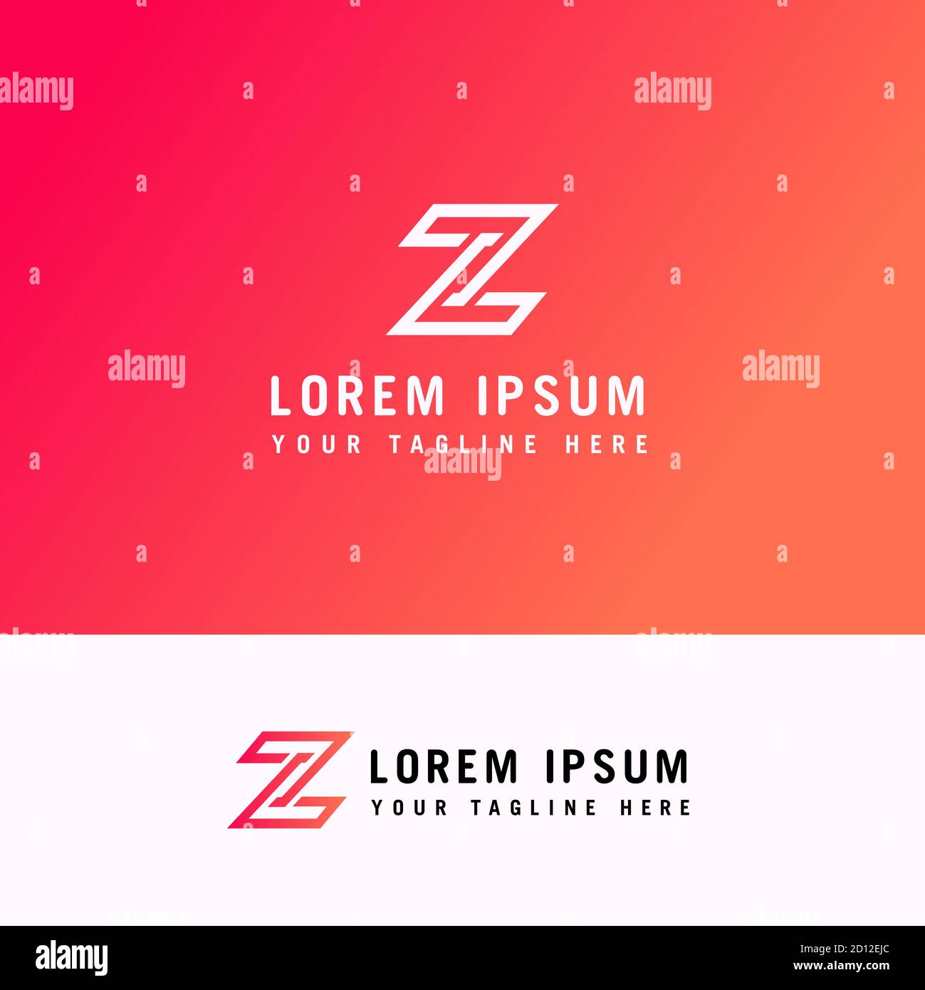 Logo en Z, élément de modèle de dessin vectoriel Image Vectorielle ...