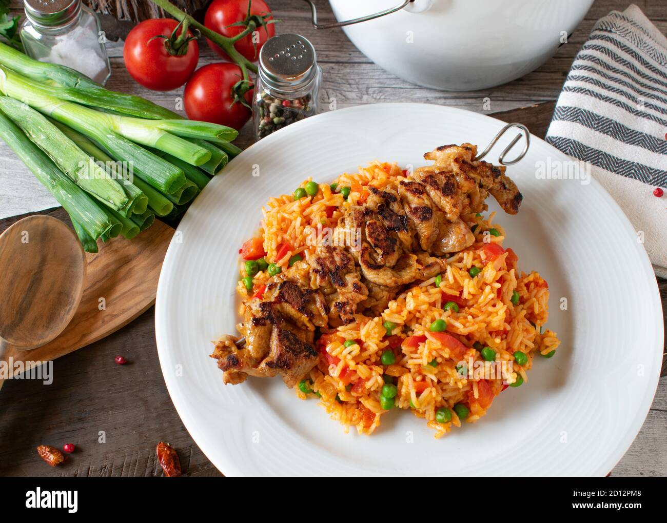 Viande et riz Banque de photographies et d’images à haute résolution ...