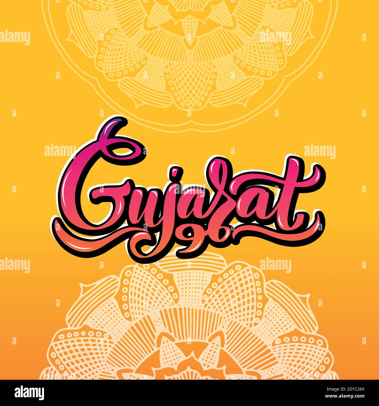 Typographie de la carte du gujarat Banque de photographies et d’images ...