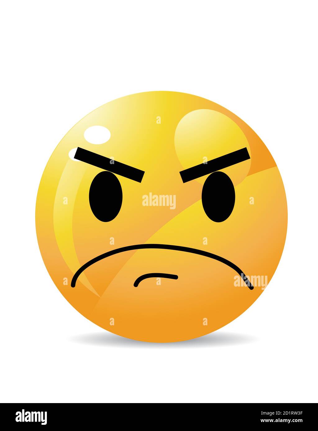 Emoticon Smiley Yellow Confused Banque d'image et photos - Alamy