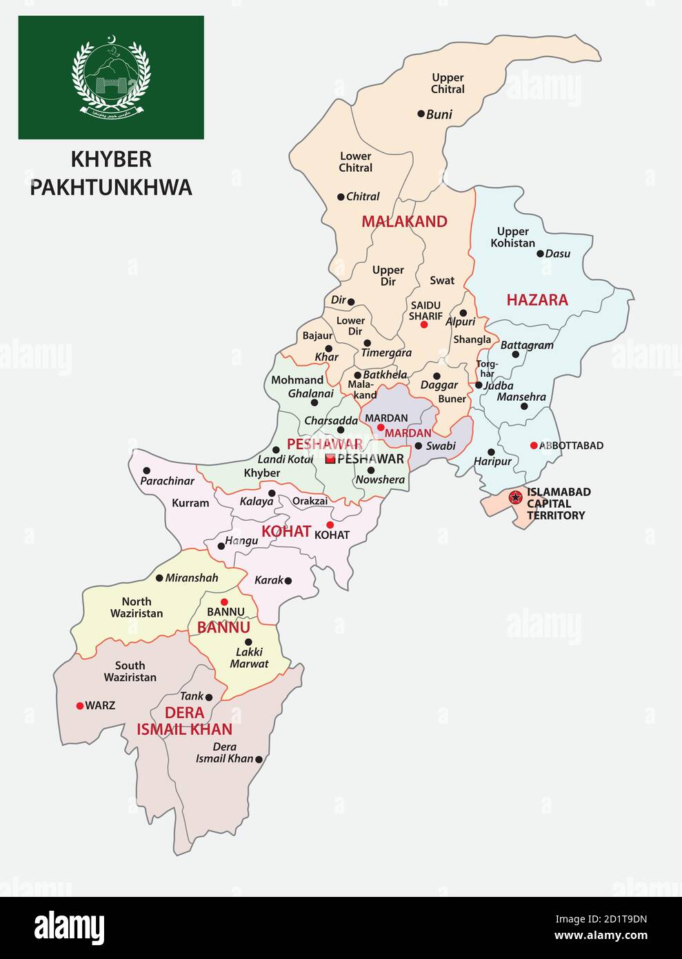Division de peshawar Banque d'images vectorielles - Alamy
