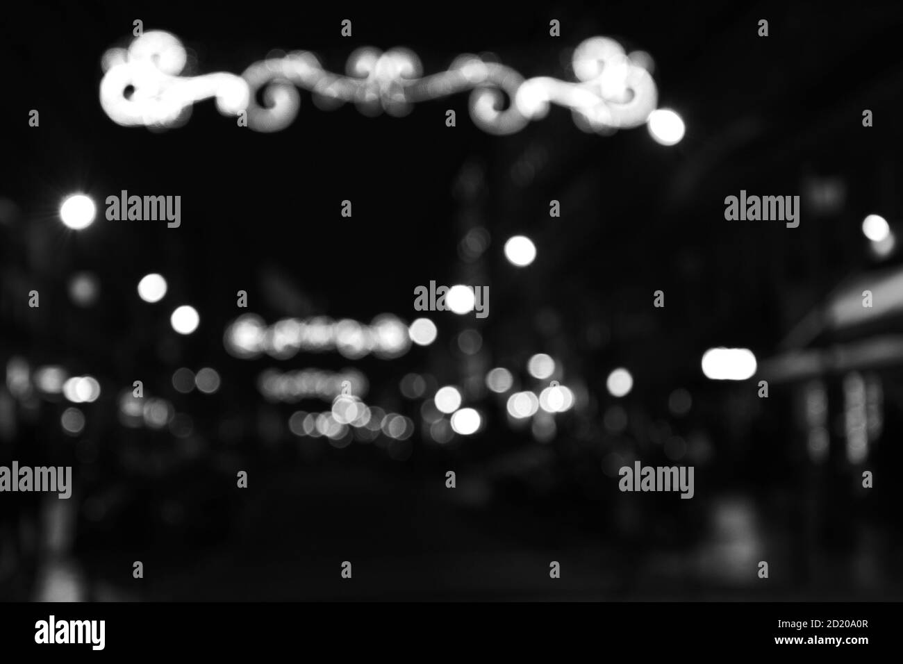 Paris Rue Photographie De Nuit Banque d'images noir et blanc - Alamy
