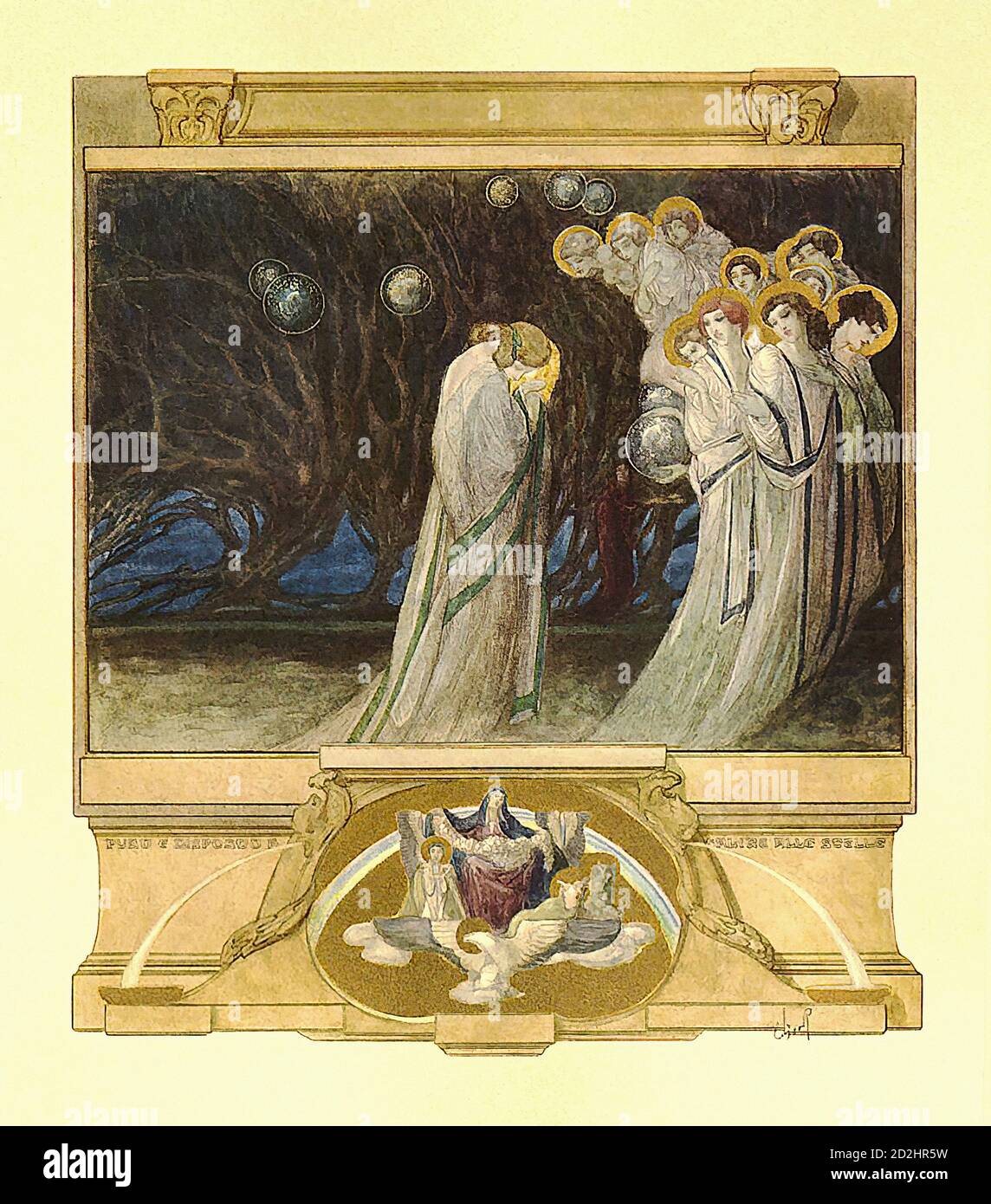 Bayros Franz Von - Illustration pour le Divin de Dante Alighieri ...