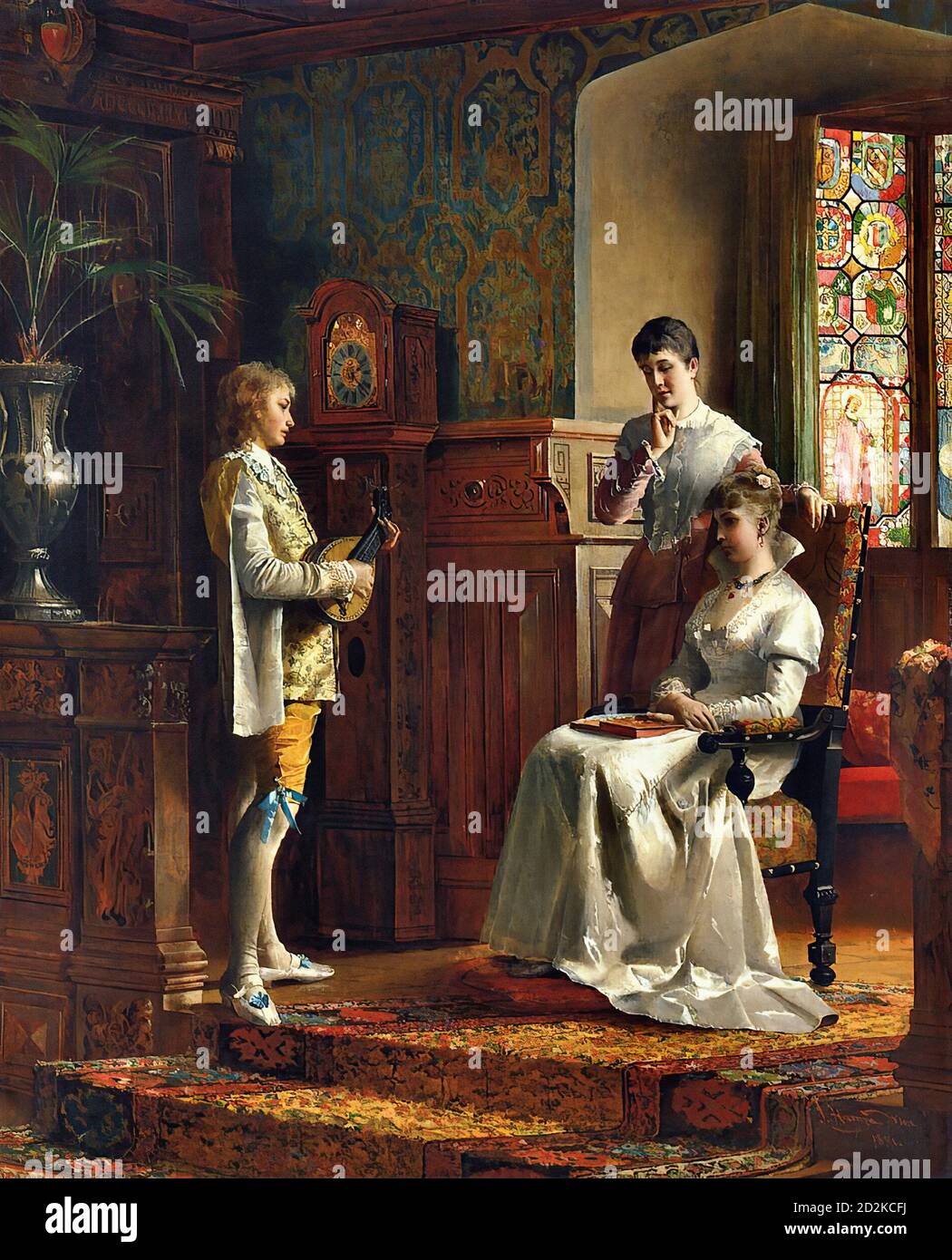 Luth peinture 19 ème siecle Banque de photographies et d’images à haute ...
