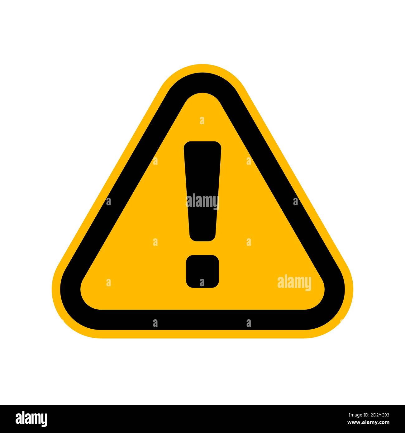 Panneau d'avertissement de danger, symbole triangle de danger isolé sur ...